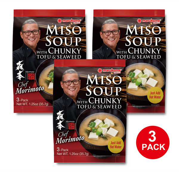 Premium Miso Soup 3-Pack Chunky Tofu & Seaweed - 3 bags – Marukome